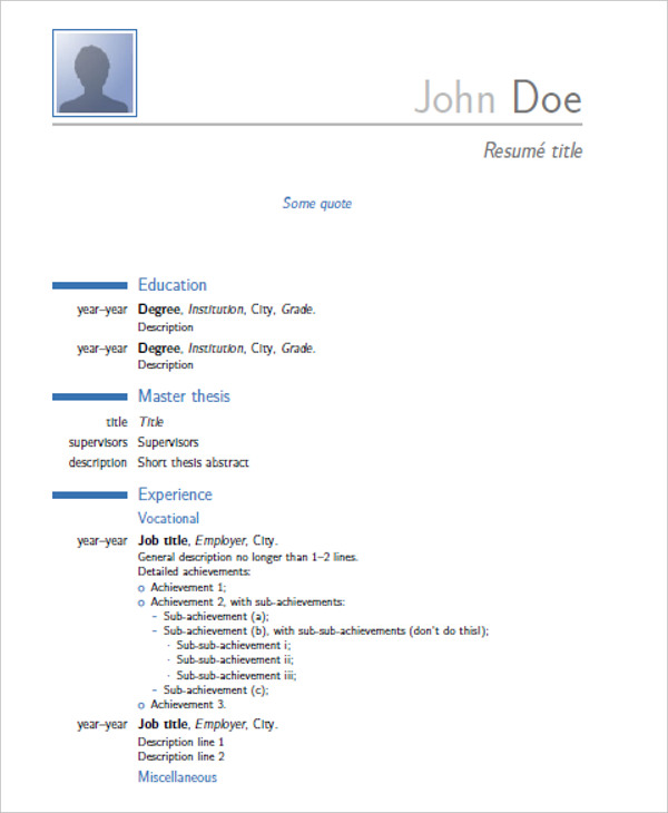 70+ Resume Formats - PDF, DOC | Free & Premium Templates