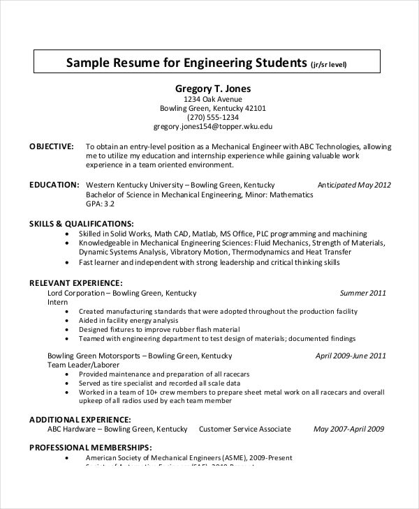 Printable Resume Template - 39+ Word, PDF Documents Download