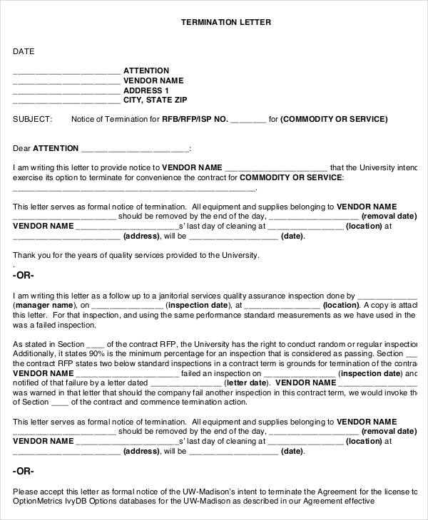 32 Simple Termination Letter Templates DOC PDF AI Free Premium