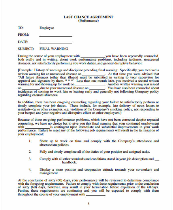 26+ Warning Letter Example Template