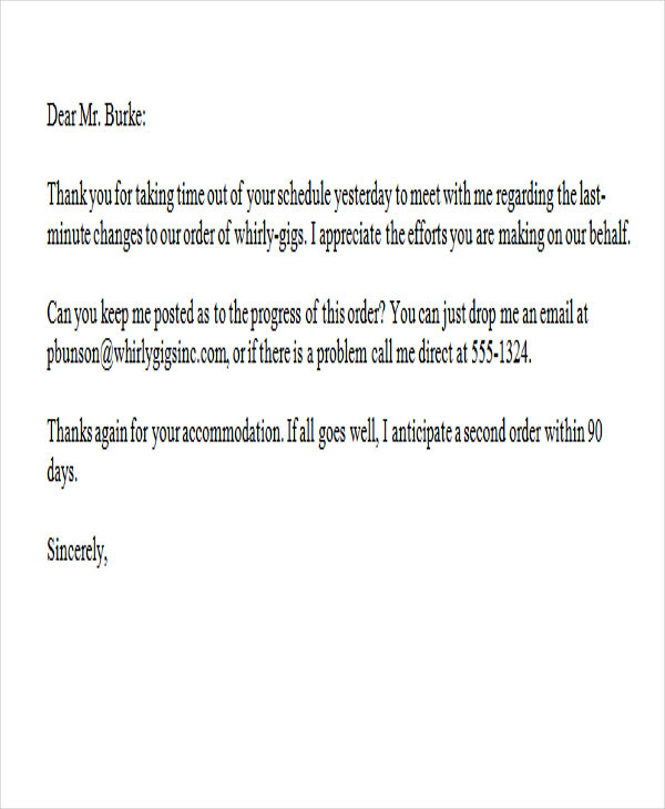 Thank You For Meeting Email Template Best Template Ideas