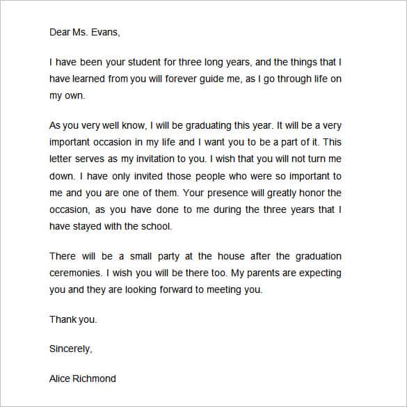 Sample Letter Inviting Parents To School Event