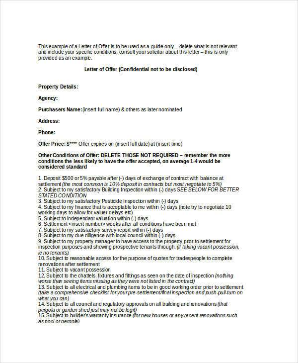 34+ Offer Letter Examples - Free Word, PDF Documents Download