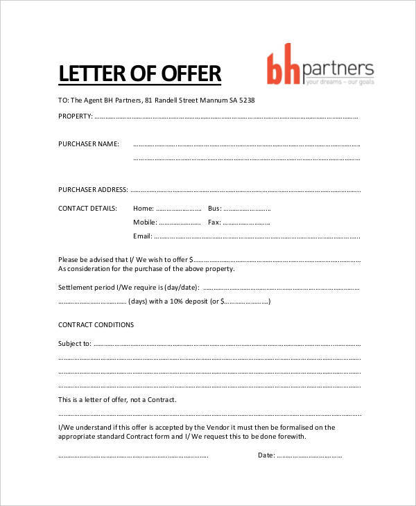 34+ Offer Letter Examples - Free Word, PDF Documents Download