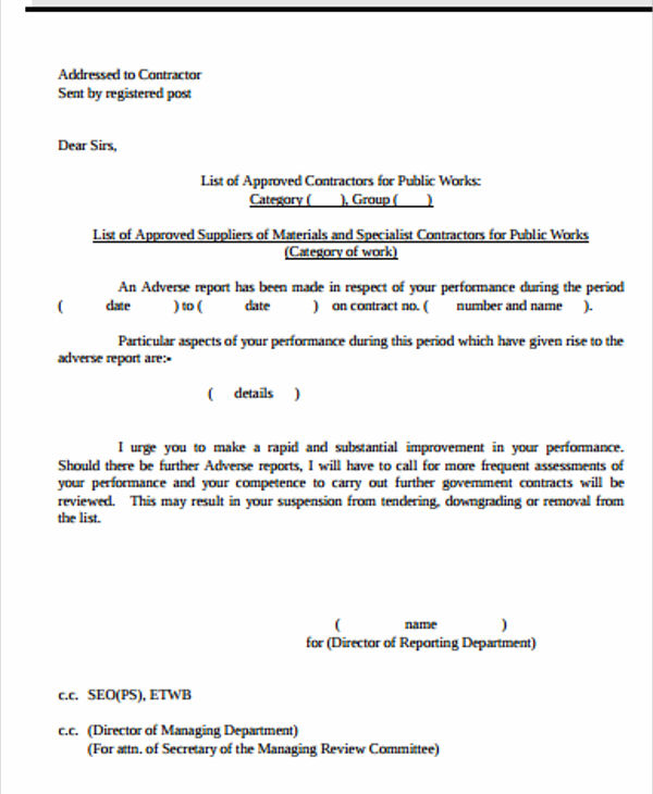 26+ Warning Letter Example Template