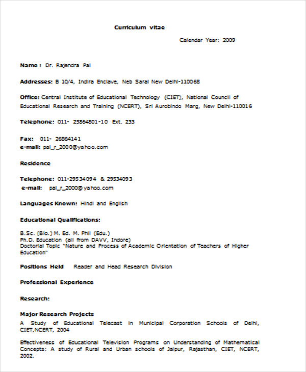 35 Printable Teacher Resume Templates