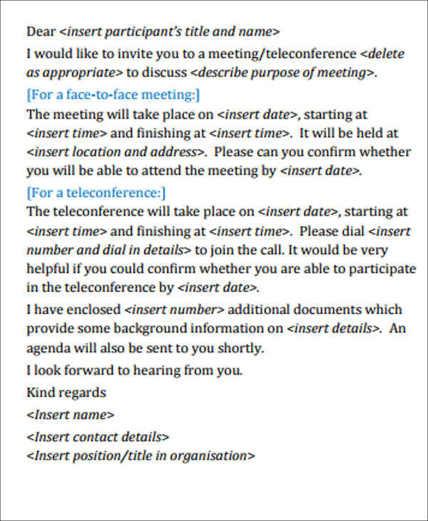 68+ Meeting Invitation Templates - PSD, Word, AI