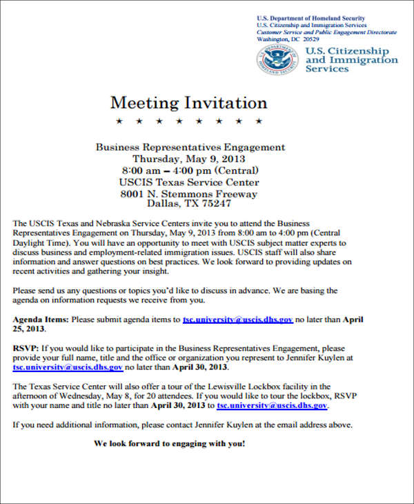 68+ Meeting Invitation Templates - PSD, Word, AI