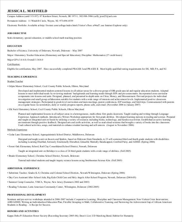 Free Teacher Resume - 64+ Free Word, PDF Documents Download