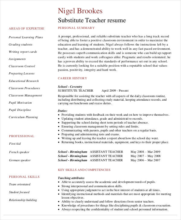 Entry Level Teacher Resume Best Resume Collection