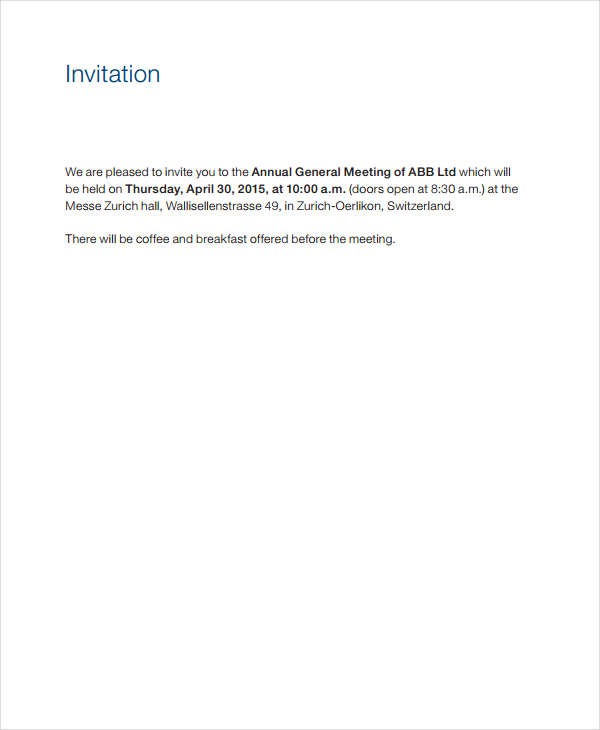 68+ Meeting Invitation Templates - PSD, Word, AI