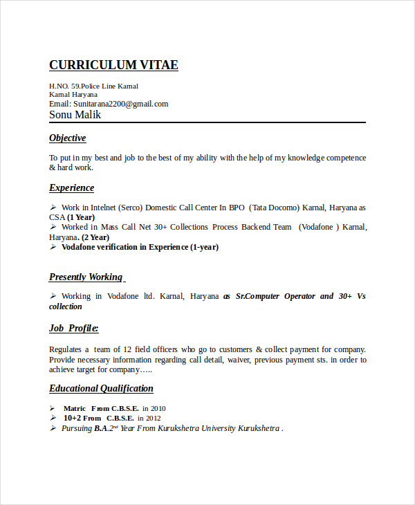 46+ Download Resume Templates - PDF, DOC