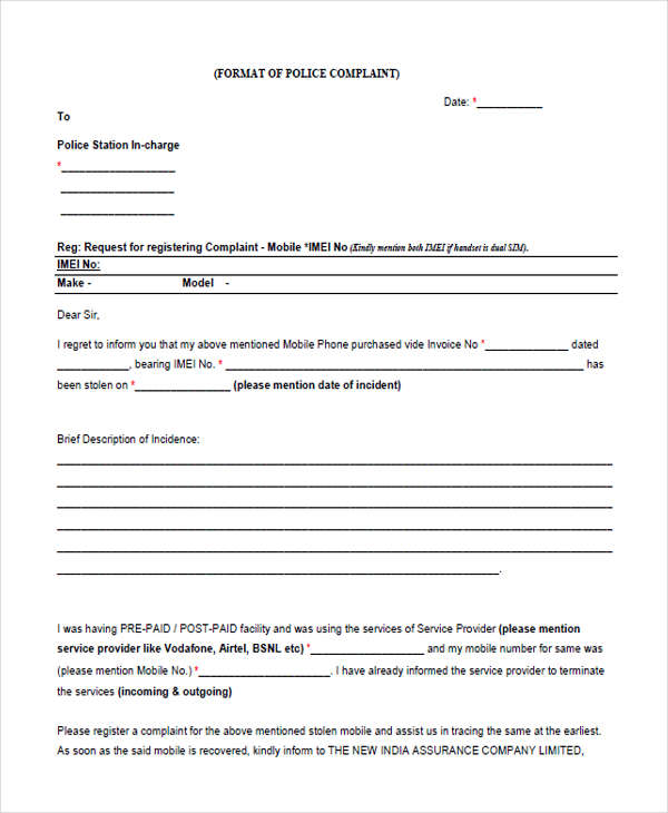 75+ Complaint Letters in PDF