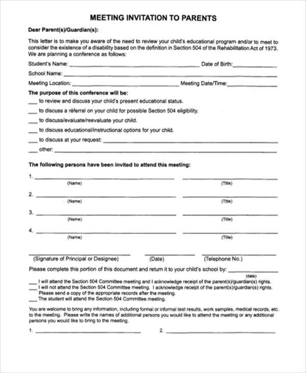 68+ Meeting Invitation Templates - PSD, Word, AI