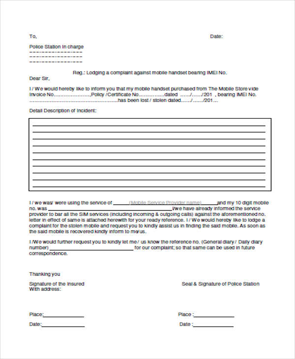 75+ Complaint Letters in PDF