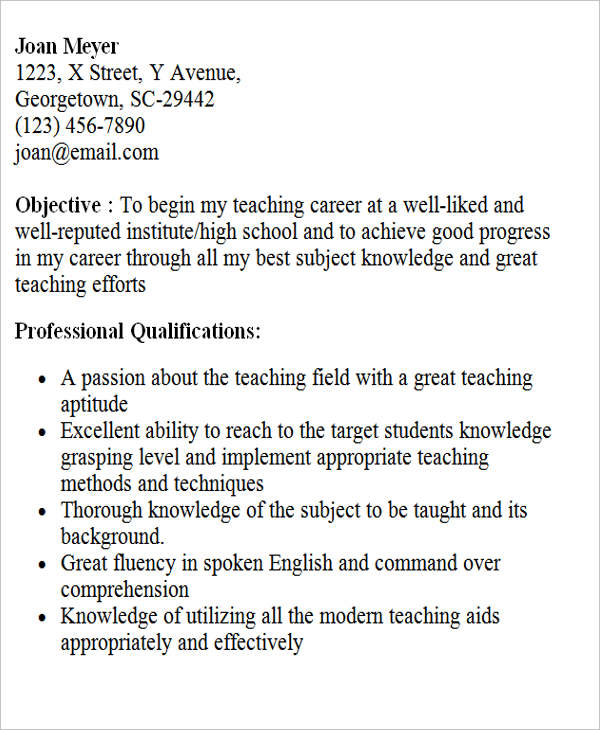 Free 50+ Fresher Resume Templates, PDF, DOC