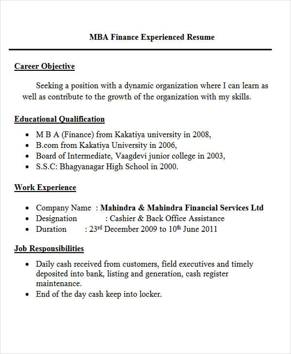 50+ Fresher Resume Templates - PDF, DOC