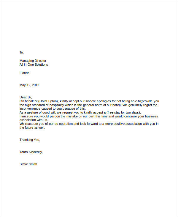 29+ Apology Letter Templates - PDF | Google Docs | MS Word | Pages