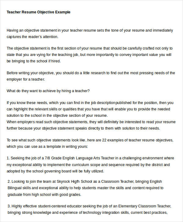 Teacher Resume Sample - 37+ Free Word, PDF Documents Download