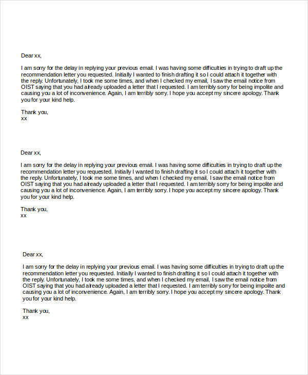 Sample Apology Letter Template - 16+ Free Word, PDF Documents Download
