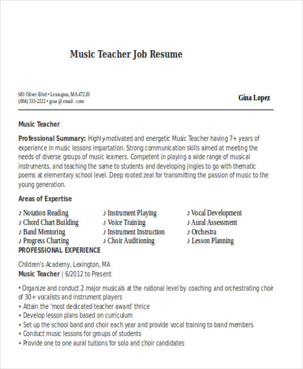 25+ Teacher Resume Templates in Word