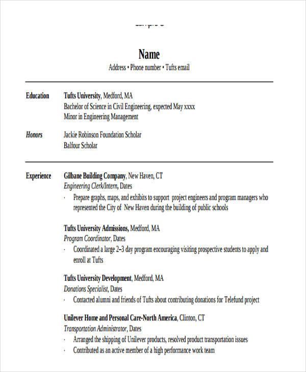 55+ Engineering Resume Samples - PDF, DOC