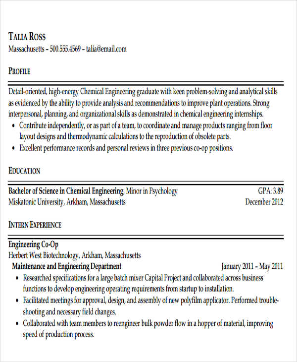 55+ Engineering Resume Samples - PDF, DOC