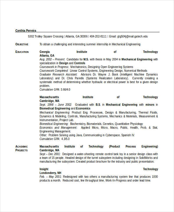Engineering Resume Template 47 Free Word Documents Download
