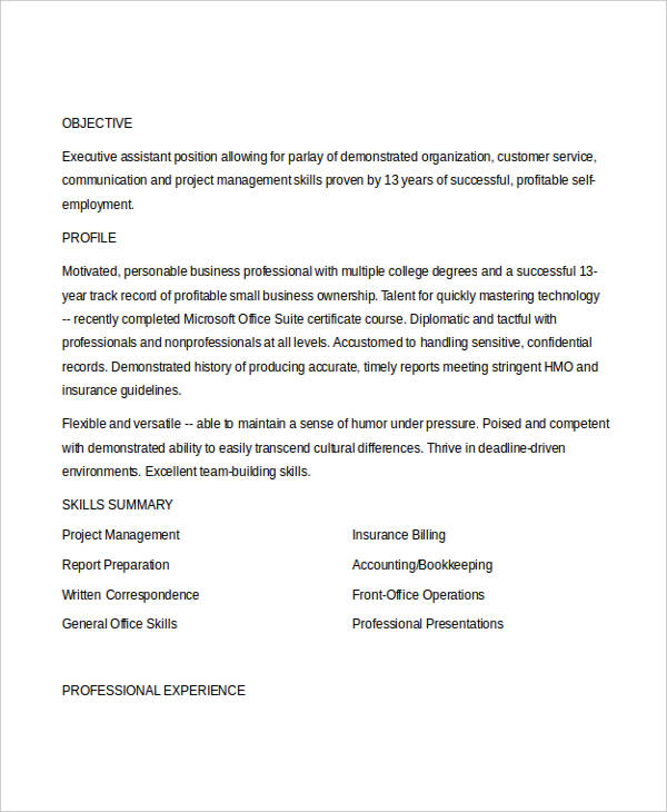 48+ Executive Resume Templates - PDF, DOC