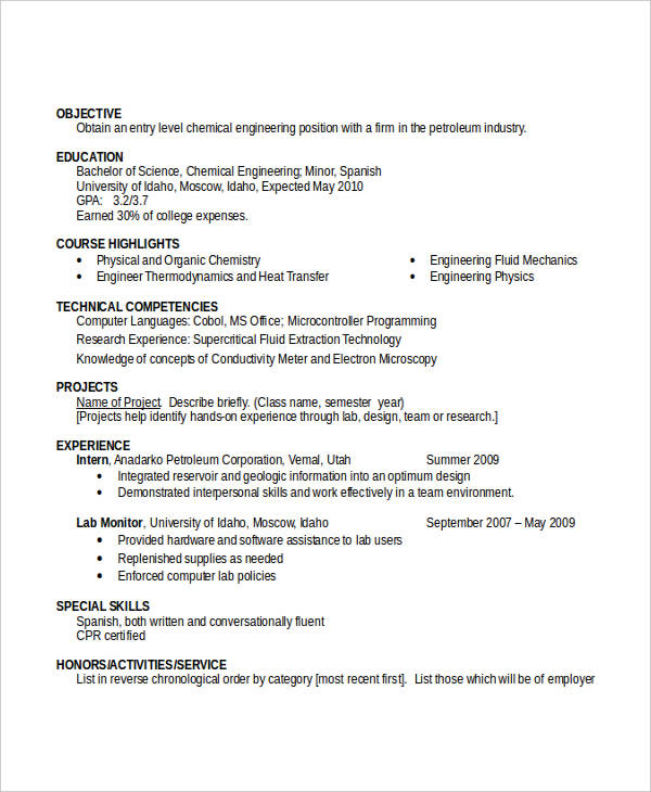 Engineering Resume Template - 47+ Free Word Documents Download