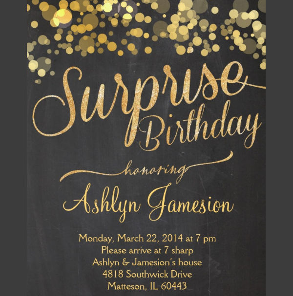 Printable Surprise Party Invitations
