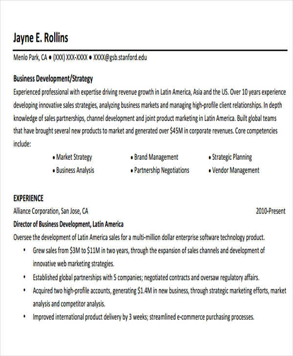 30+ Business Resume Templates - PDF, DOC