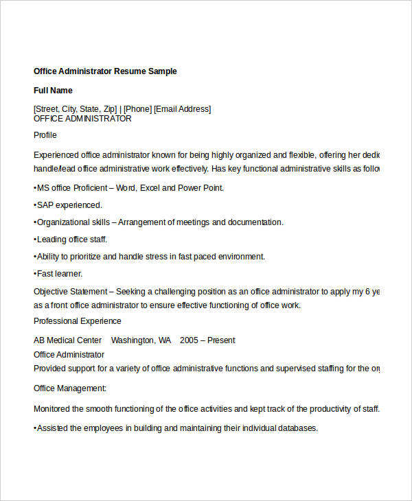 44+ Administration Resume Templates - PDF, DOC