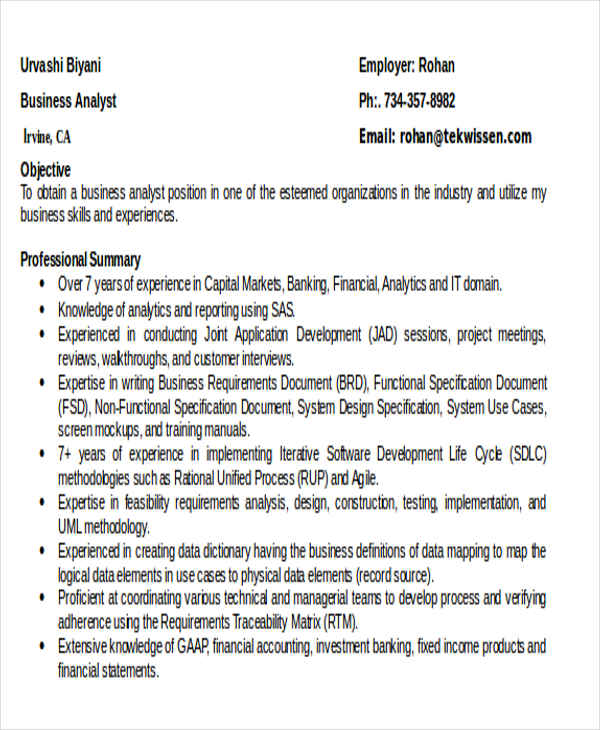 30+ Business Resume Templates - PDF, DOC