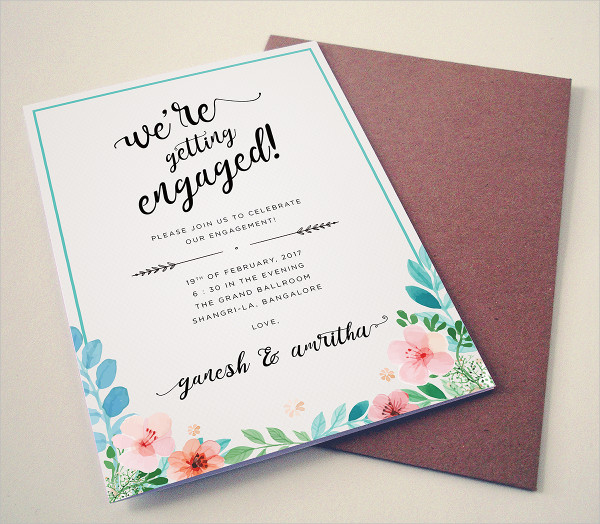 24 Free Engagement Invitation Templates PSD AI Word