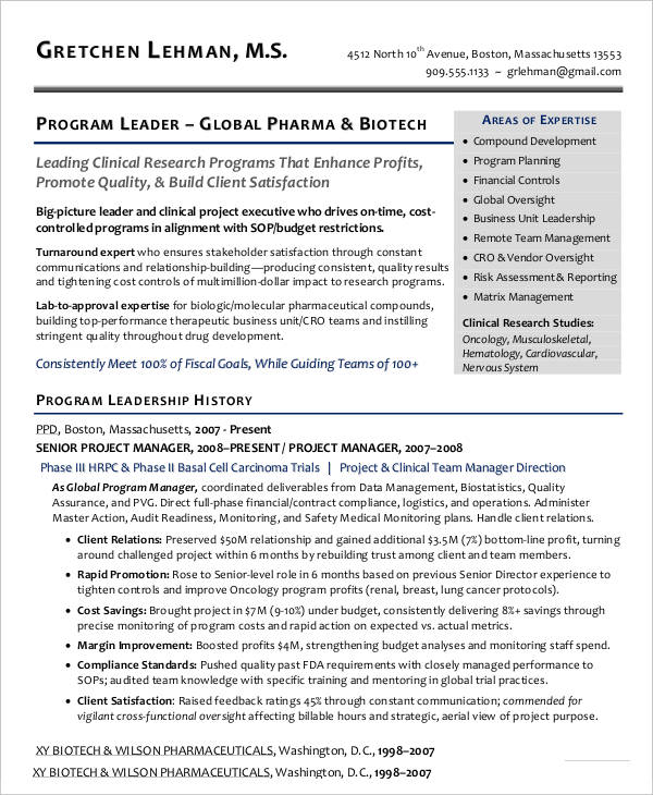 40 Free Manager Resume Templates PDF DOC
