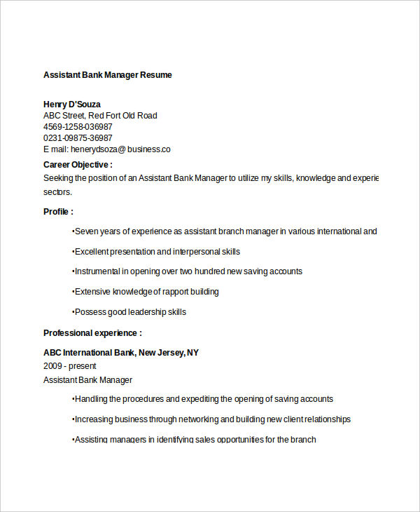 52+ Professional Manager Resumes - PDF, DOC