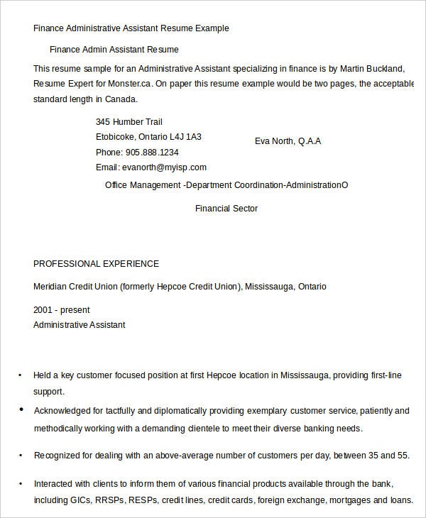 20+ Finance Resume Templates - PDF, DOC