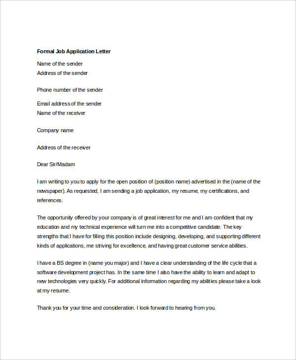 27+ Free Application Letter Templates