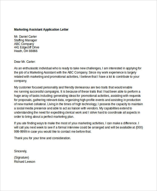 27+ Free Application Letter Templates