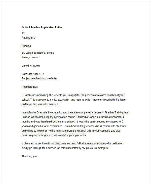 27+ Free Application Letter Templates