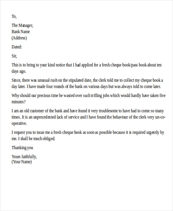 34+ Complaint Letter Templates - Word, Google Docs, Apple Pages