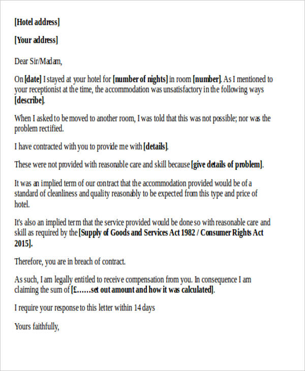 34+ Complaint Letter Templates - Word, Google Docs, Apple Pages