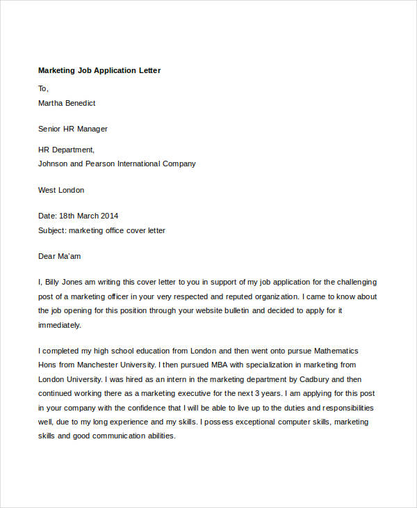 27+ Free Application Letter Templates