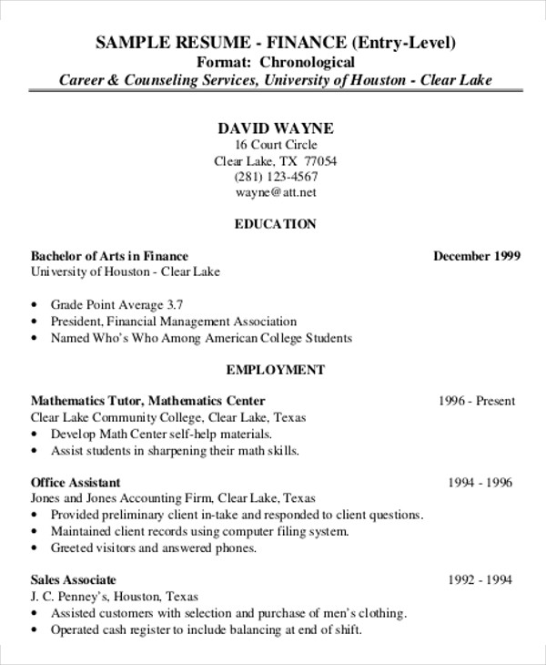 28+ Finance Resumes in PDF