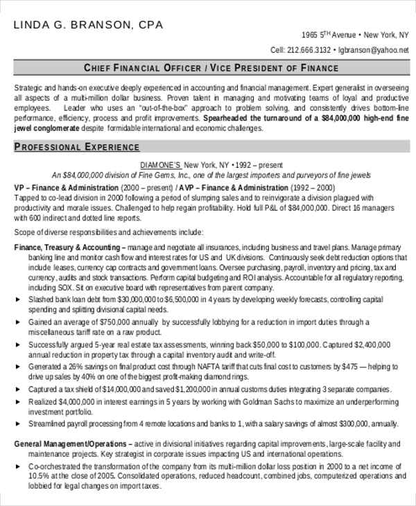 28+ Finance Resumes in PDF
