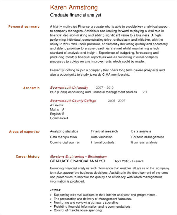 28+ Finance Resumes in PDF