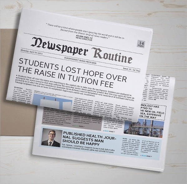 42+ Printable Newspaper Templates