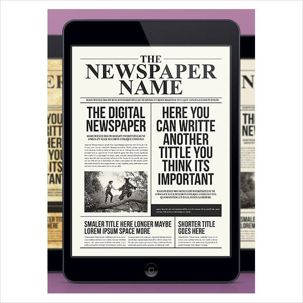 42+ Printable Newspaper Templates