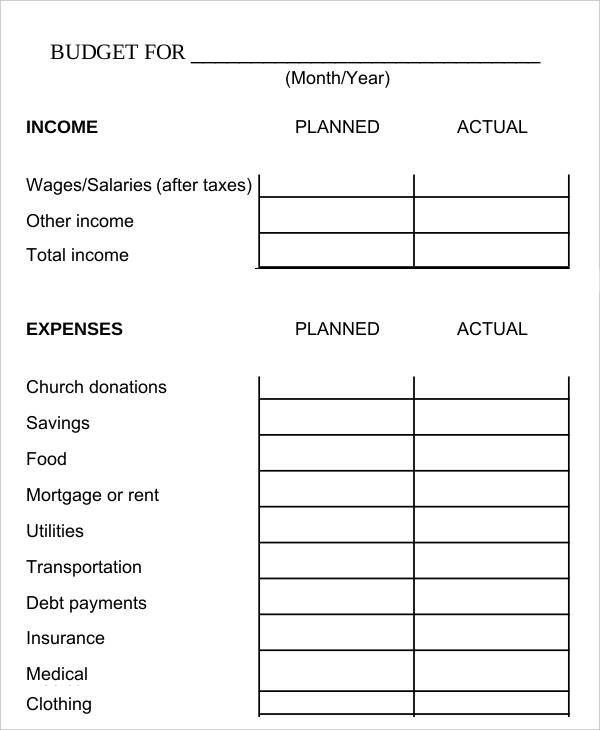 Biweekly Budget Template - 10+ Word, PDF Documents Download